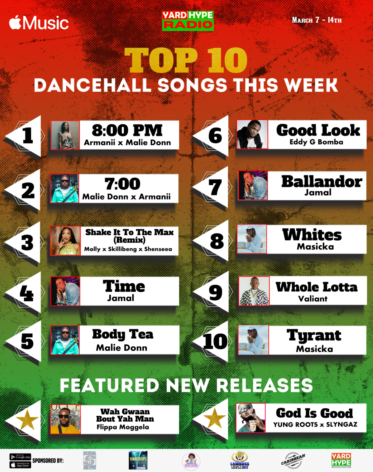 TOP 10 REGGAE & DANCEHAL HITS | WEEKLY CHARTS